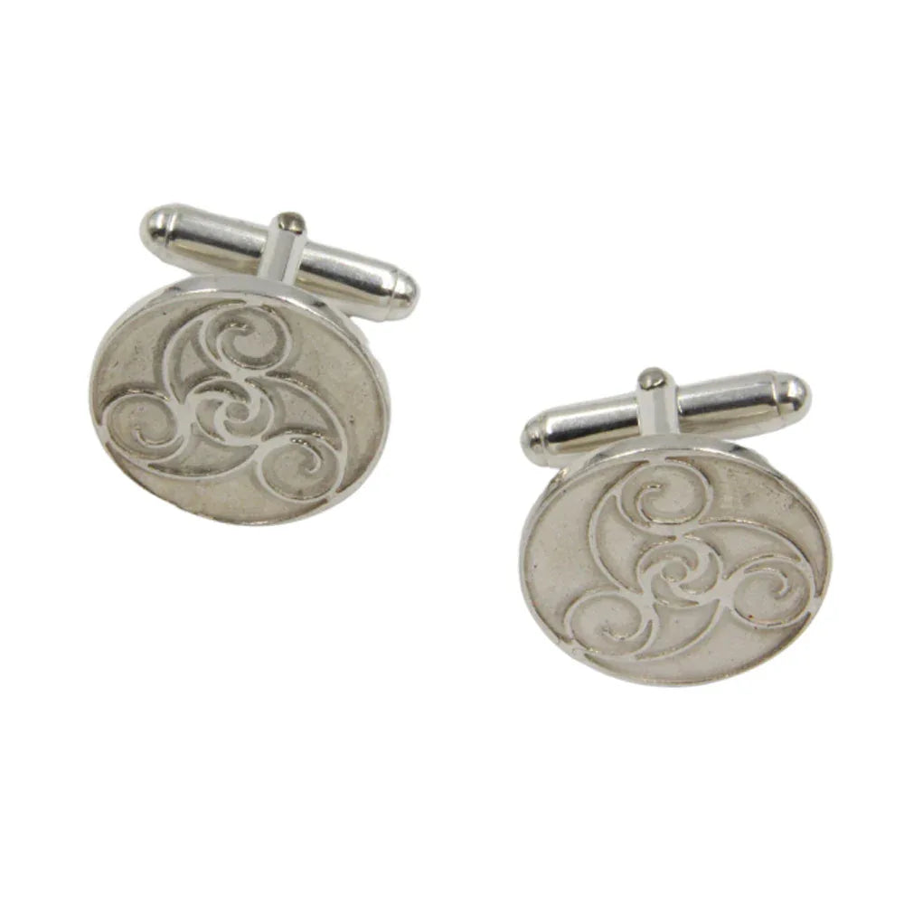 Sterling Silver Cufflinks with Bann Disc pattern - Robert Spotten – The ...